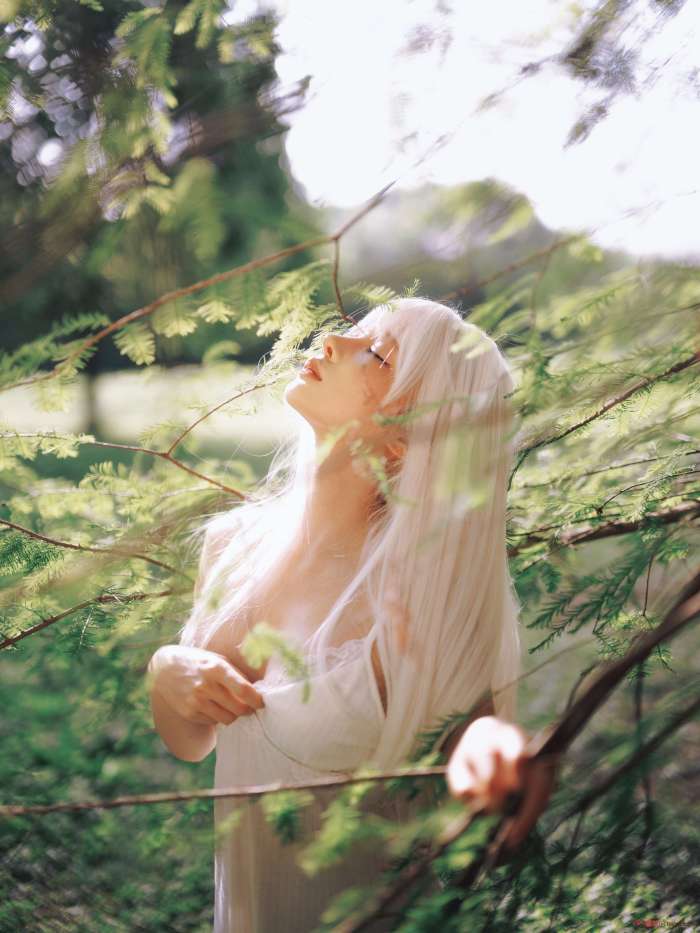 蠢沫沫 – 2024年会员 绳+白发 [16P-326M]-蕾丝社